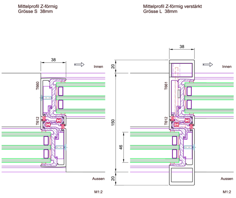 Series 150 sliding windows | SOREG-glide - frameless windows